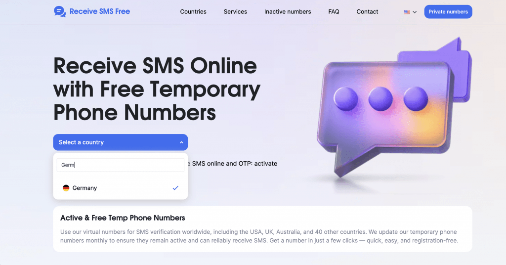 Free Germany +49 Temporary Phone Number | Receive SMS
