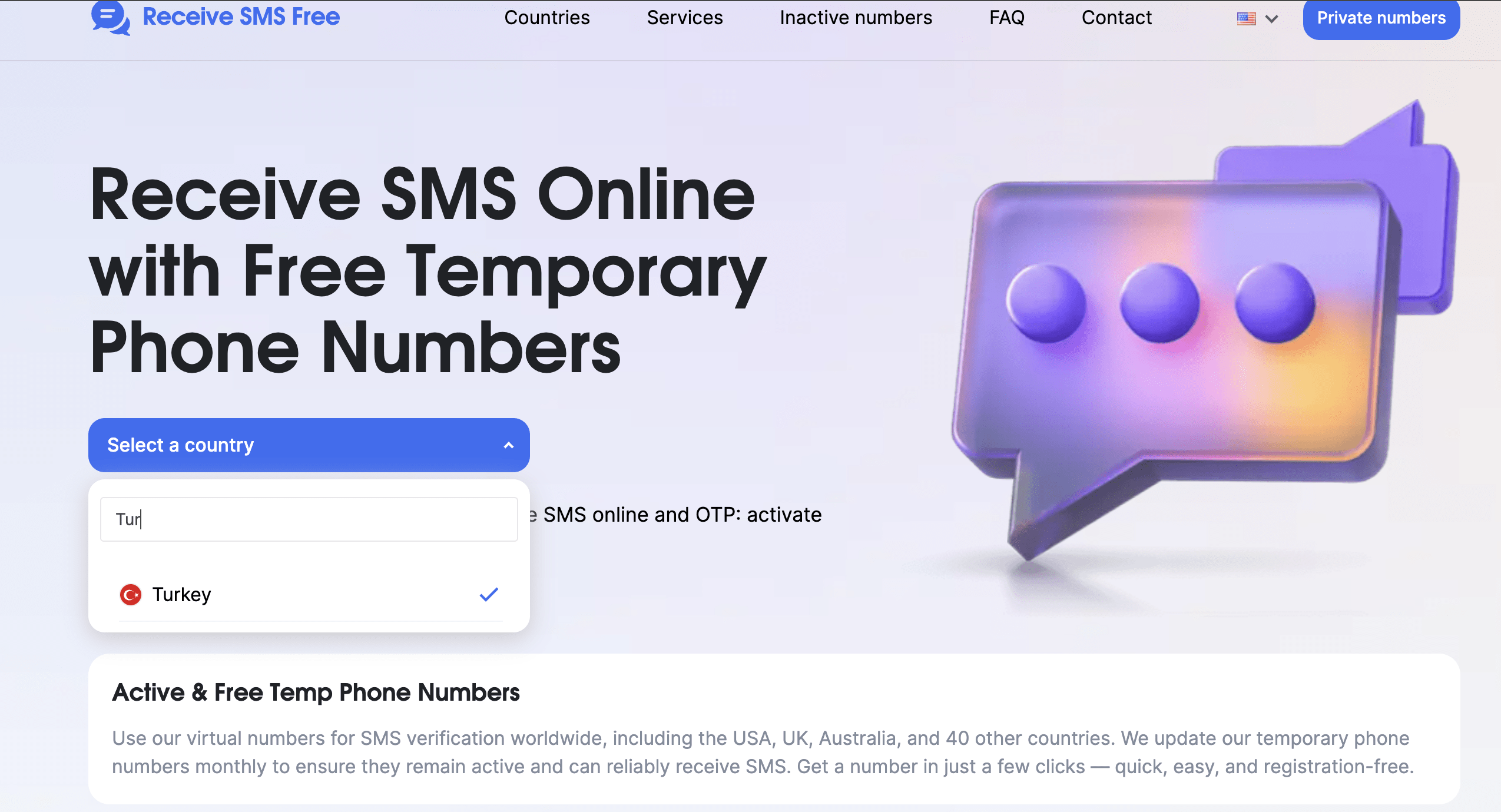 Free Turkey +90 Temporary Phone Number | Receive SMS