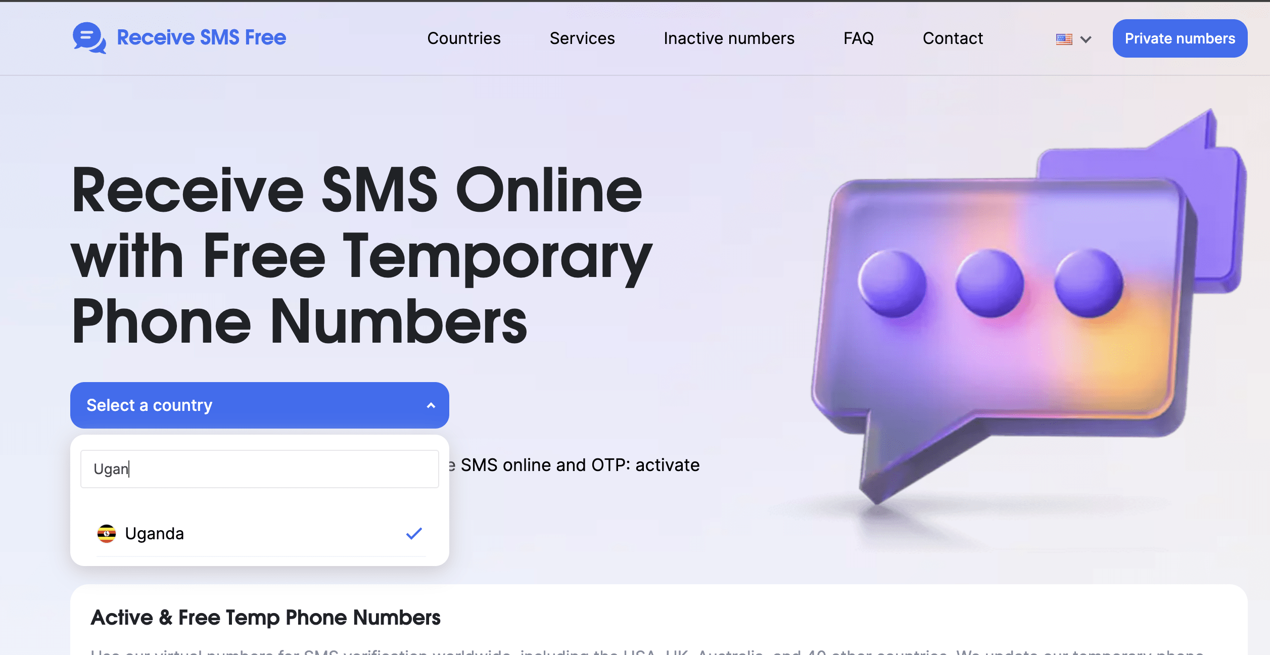 Free Uganda +256 Temporary Phone Number | Receive SMS